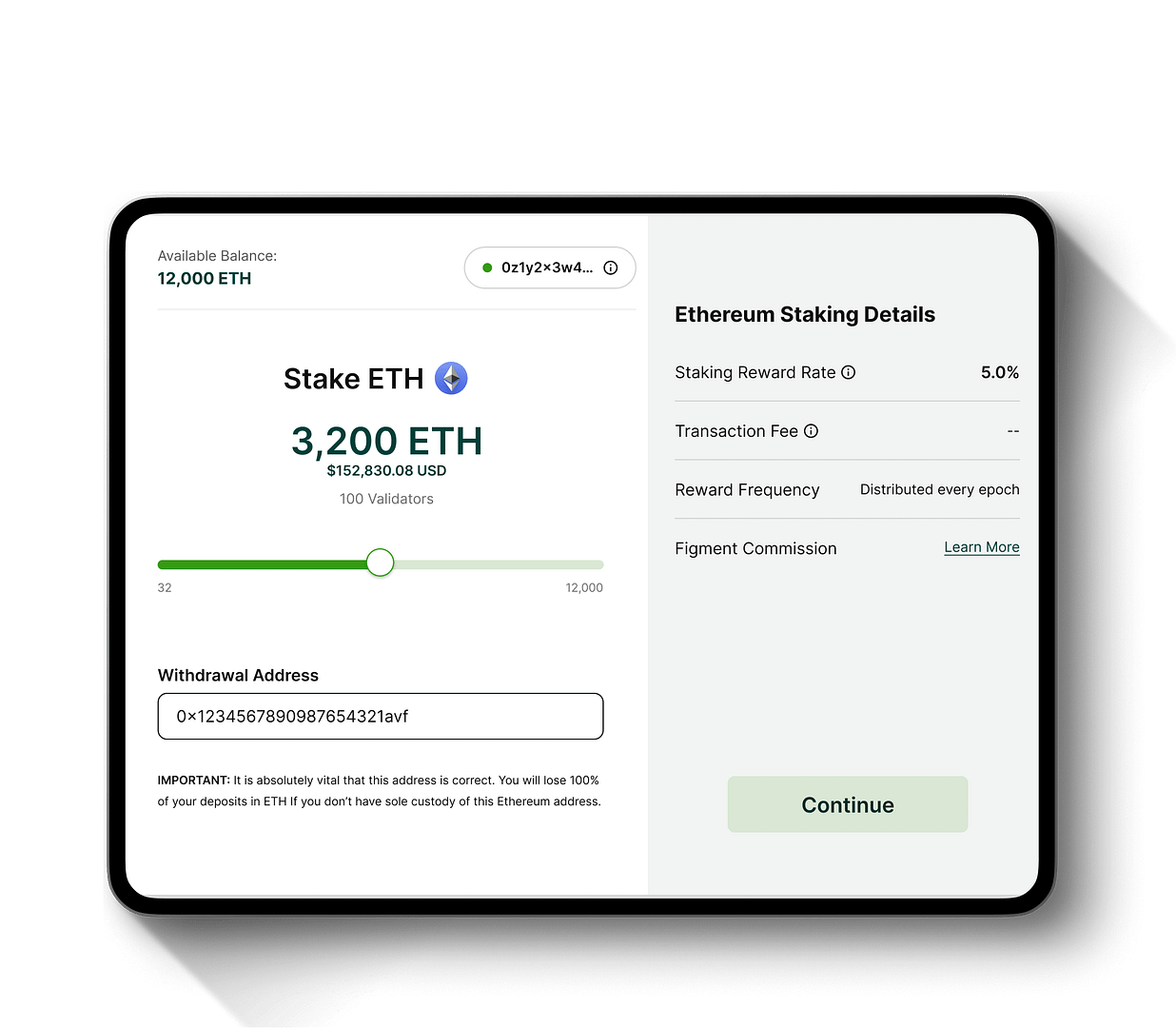 Staking app - Figment