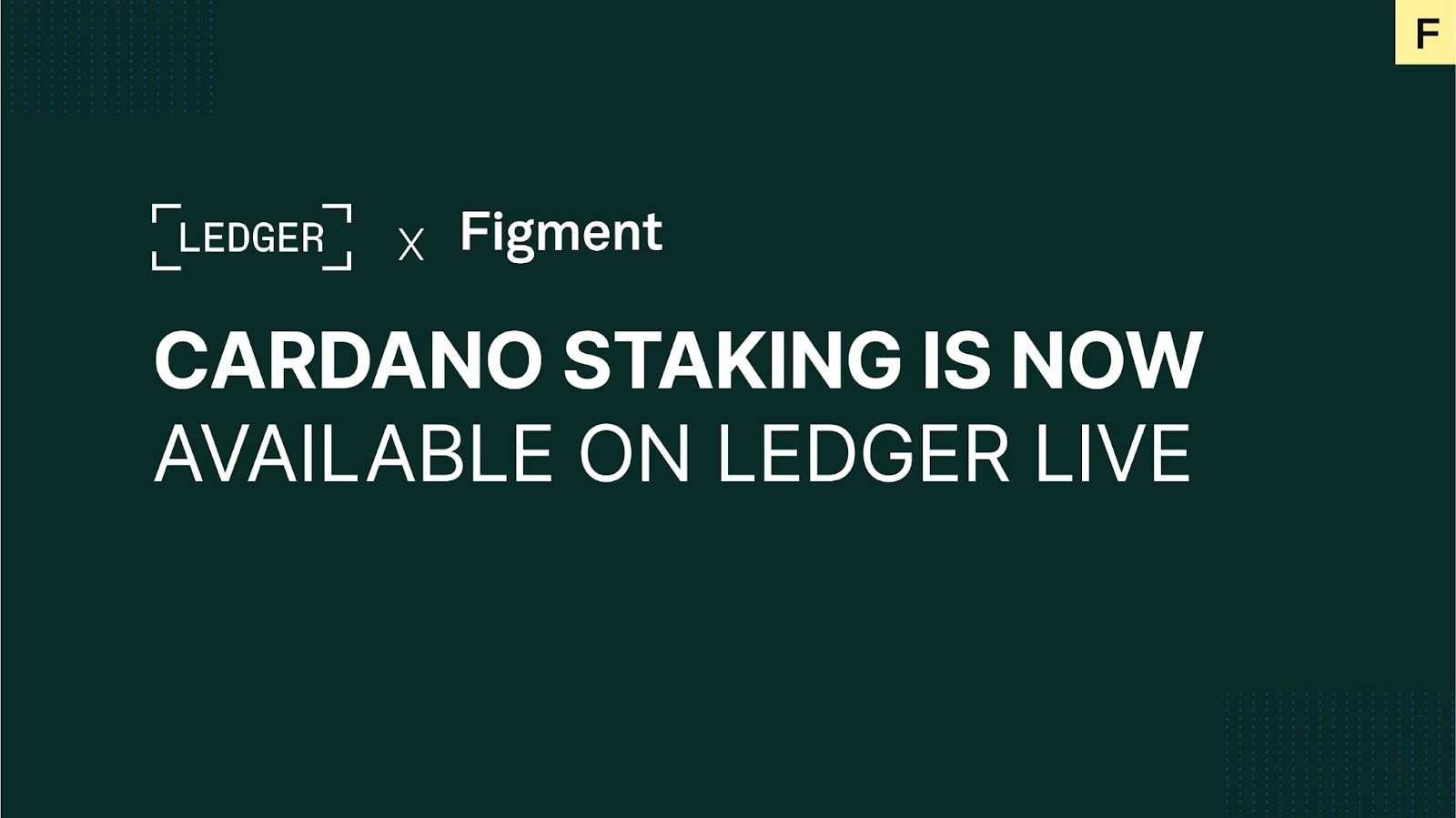 Cardano Staking is Now Available on Ledger Live - Figment